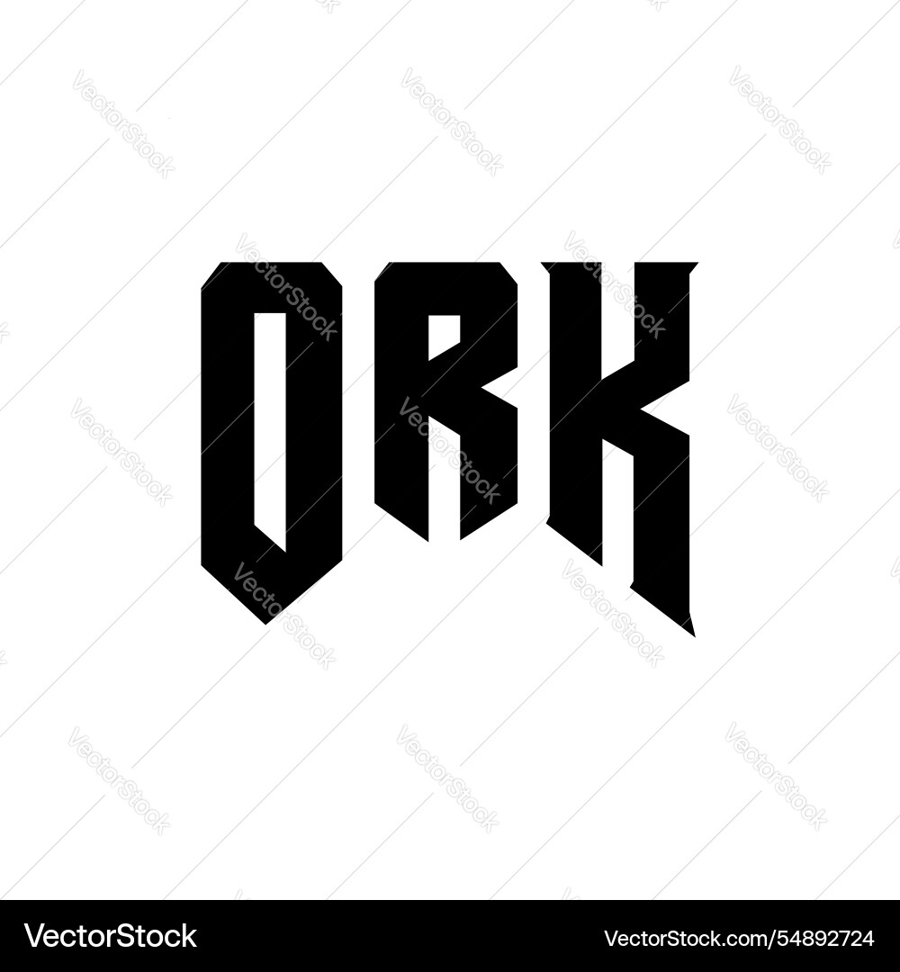 Ork letter logo design for technology company Vector Image