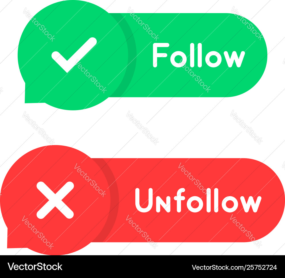 Unfollow Vector Images (over 230)
