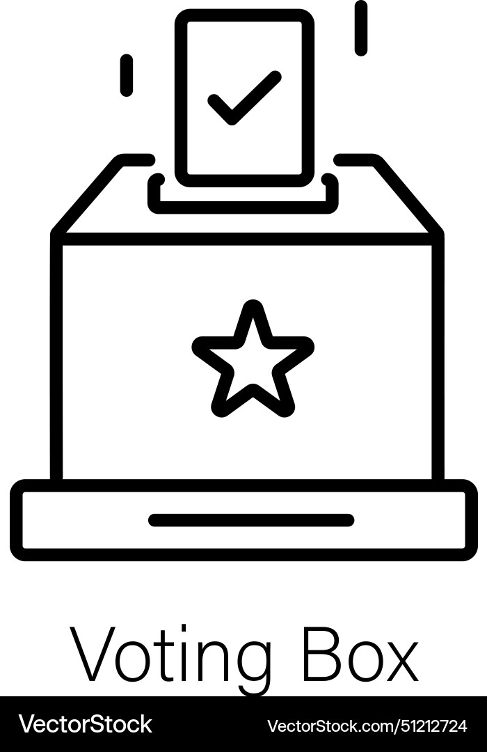 Voting box Royalty Free Vector Image - VectorStock