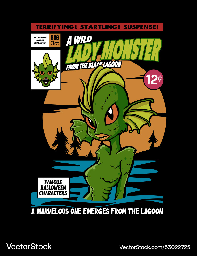 A wild lady monster Royalty Free Vector Image - VectorStock