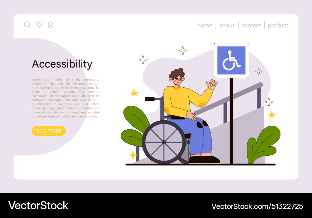 Accessibility concept a person in wheelchair Vector Image