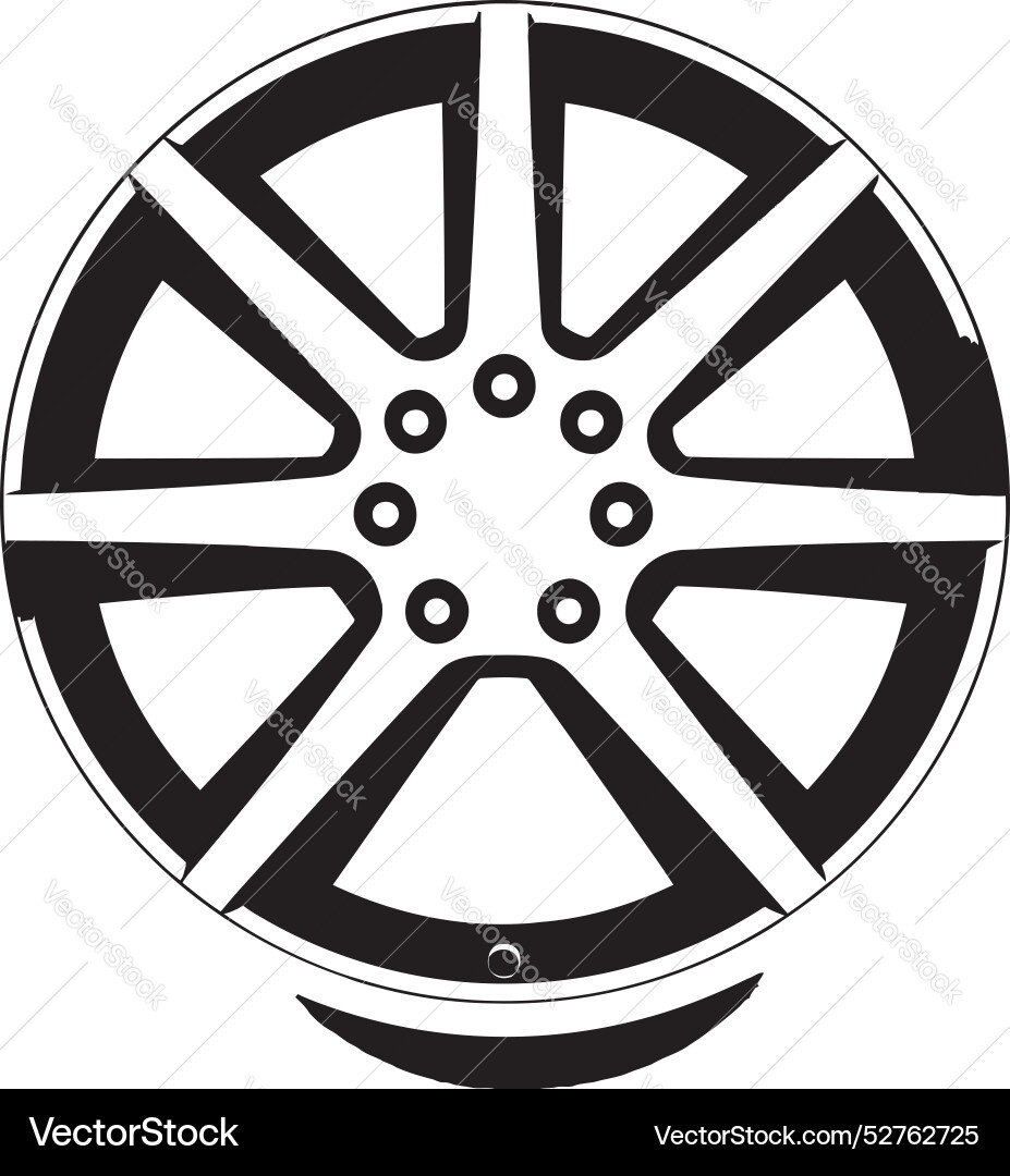Alloy array arrayed logo design for wheels Vector Image