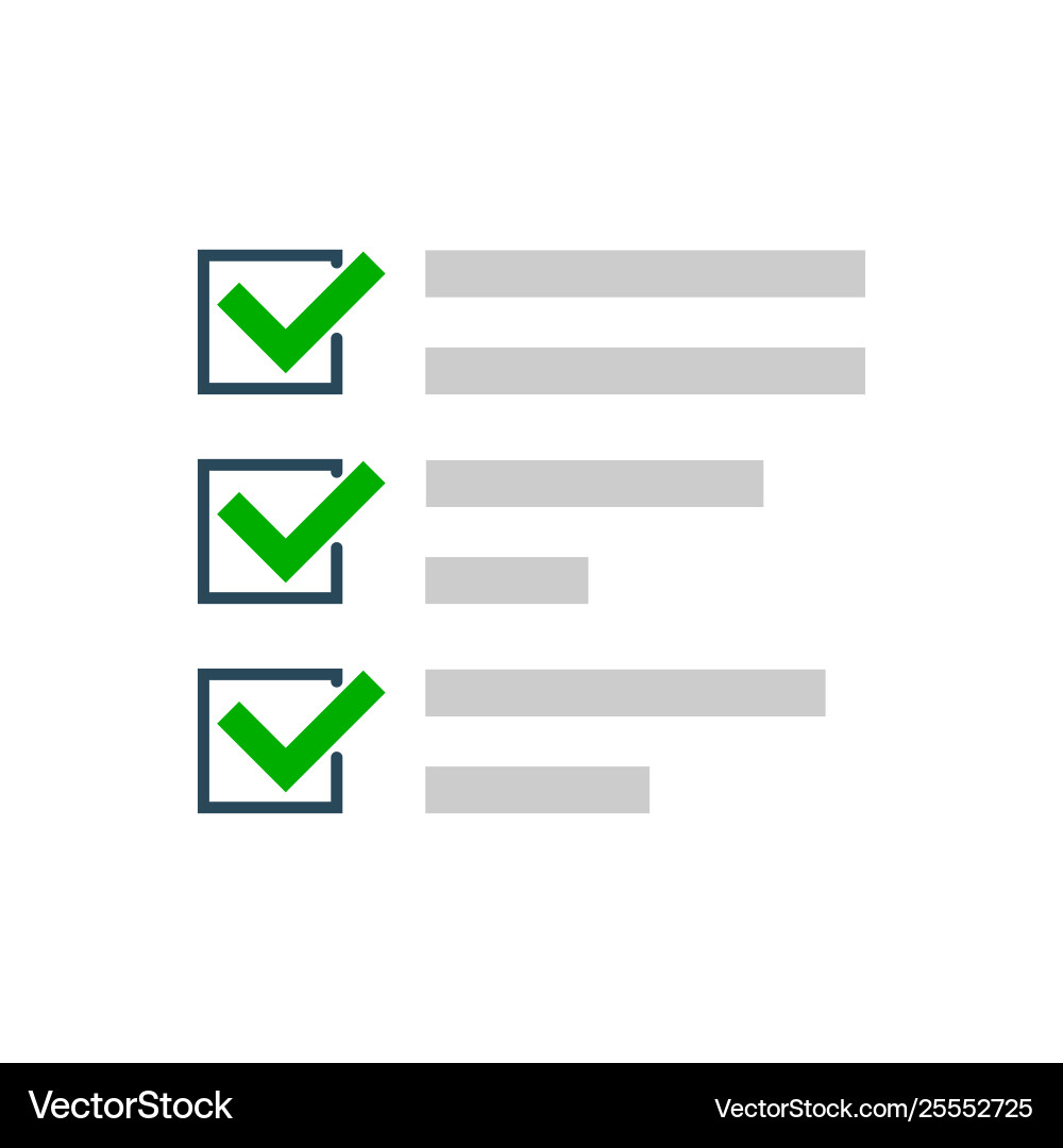 Checklist symbol Royalty Free Vector Image - VectorStock