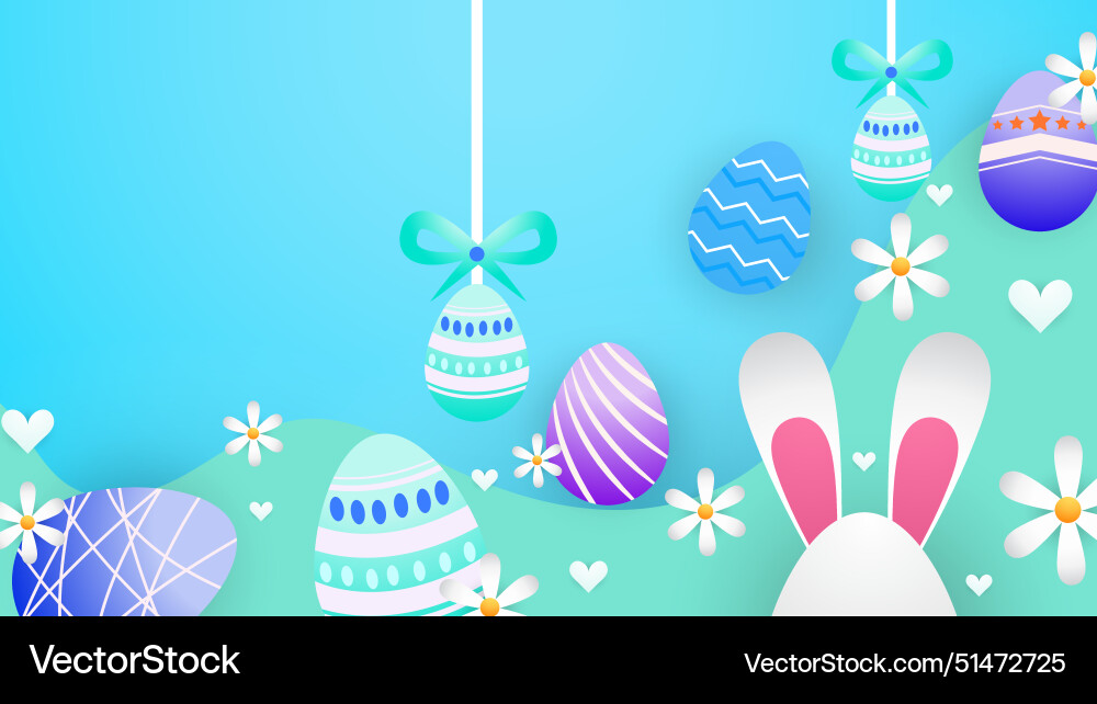 Colorful colourful gradient easter celebration Vector Image