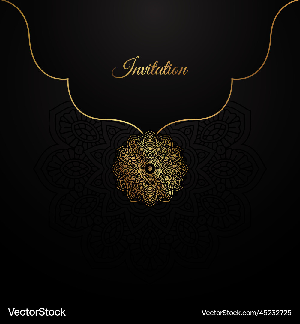 Elegant black and gold invitation design – Royalty-Free Vector ...