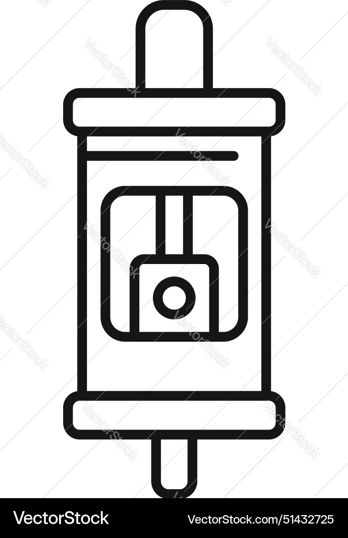 Outline of a classic lantern Royalty Free Vector Image