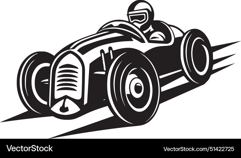 Racing - black and white Royalty Free Vector Image