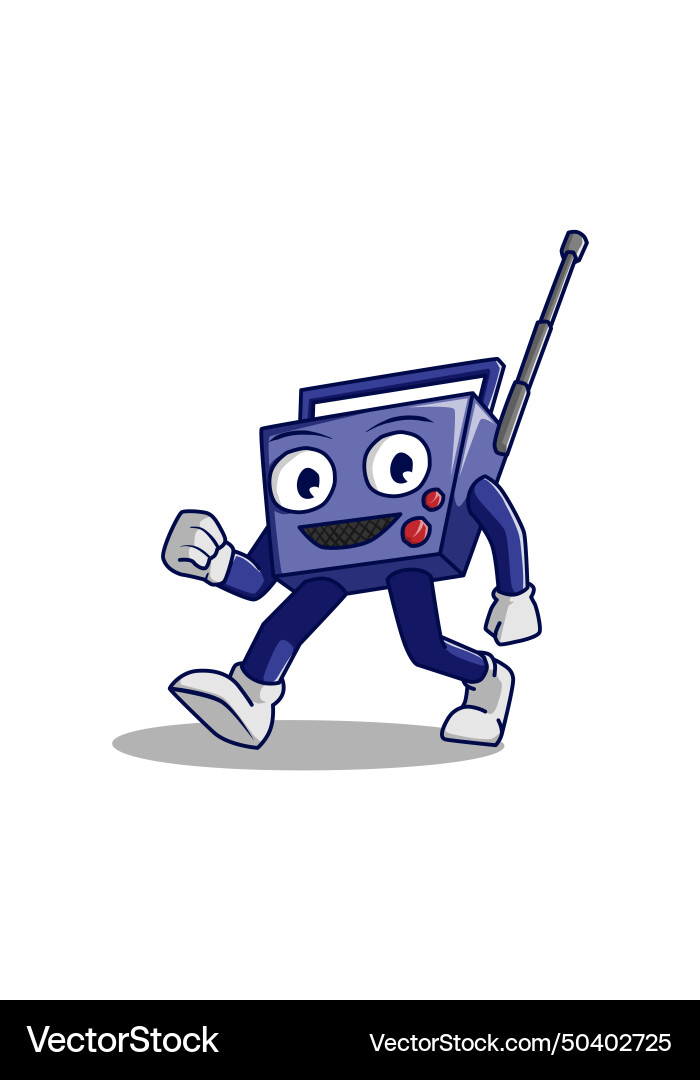 Radio cartoon Royalty Free Vector Image - VectorStock