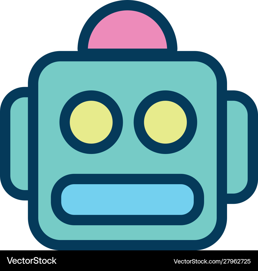 Robot Head Icon - Child Toy Royalty Free Vector Image