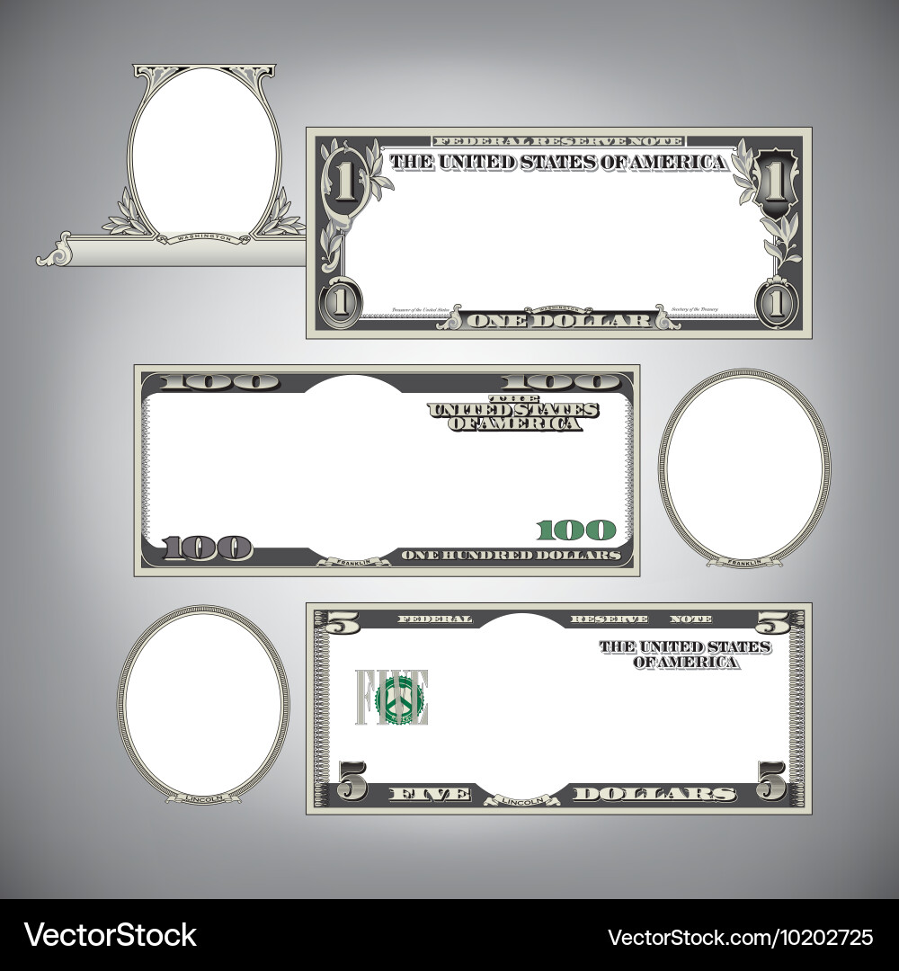 Stylized Money Frames Royalty Free Vector Image