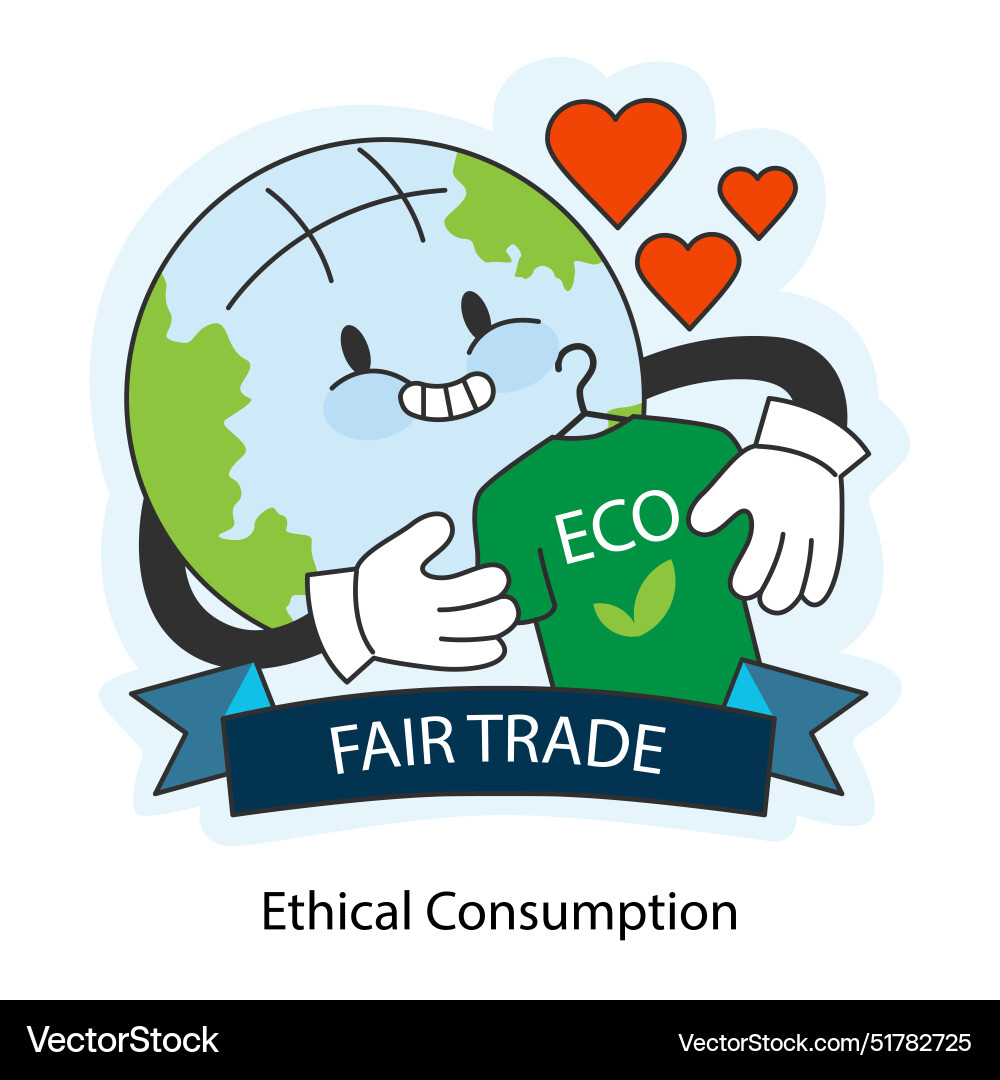 Sustainability fair trade and ethical business Vector Image