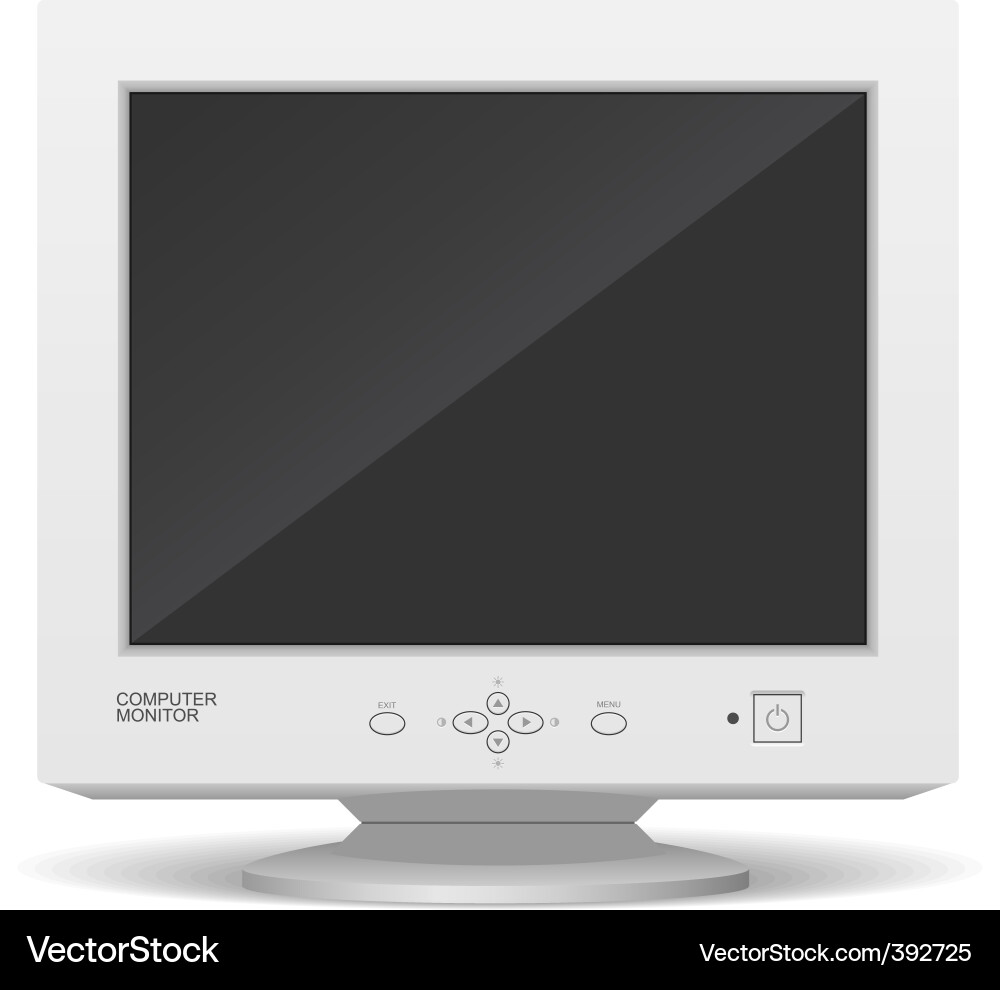 Vintage Computer Monitor Royalty Free Vector Image