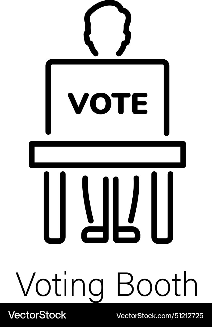 Voting booth Royalty Free Vector Image - VectorStock