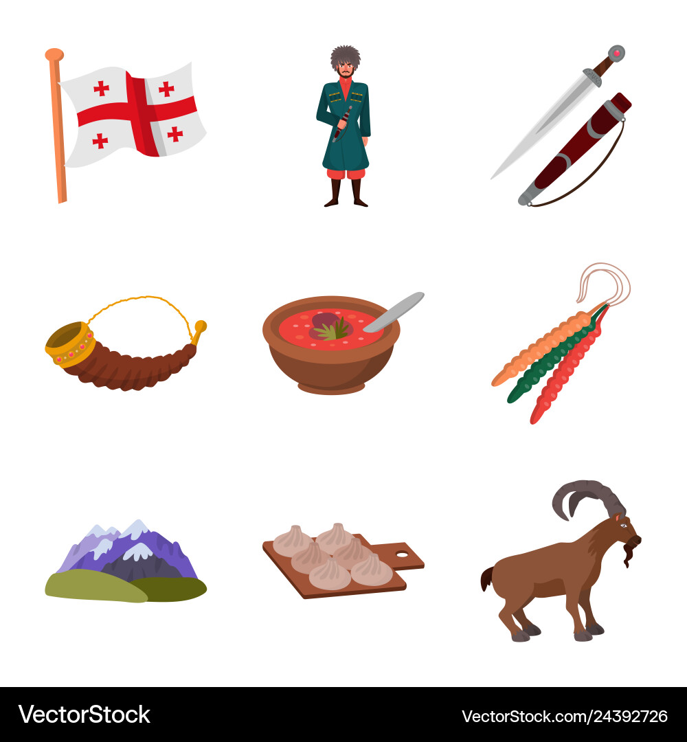 Caucasus and traditions Royalty Free Vector Image