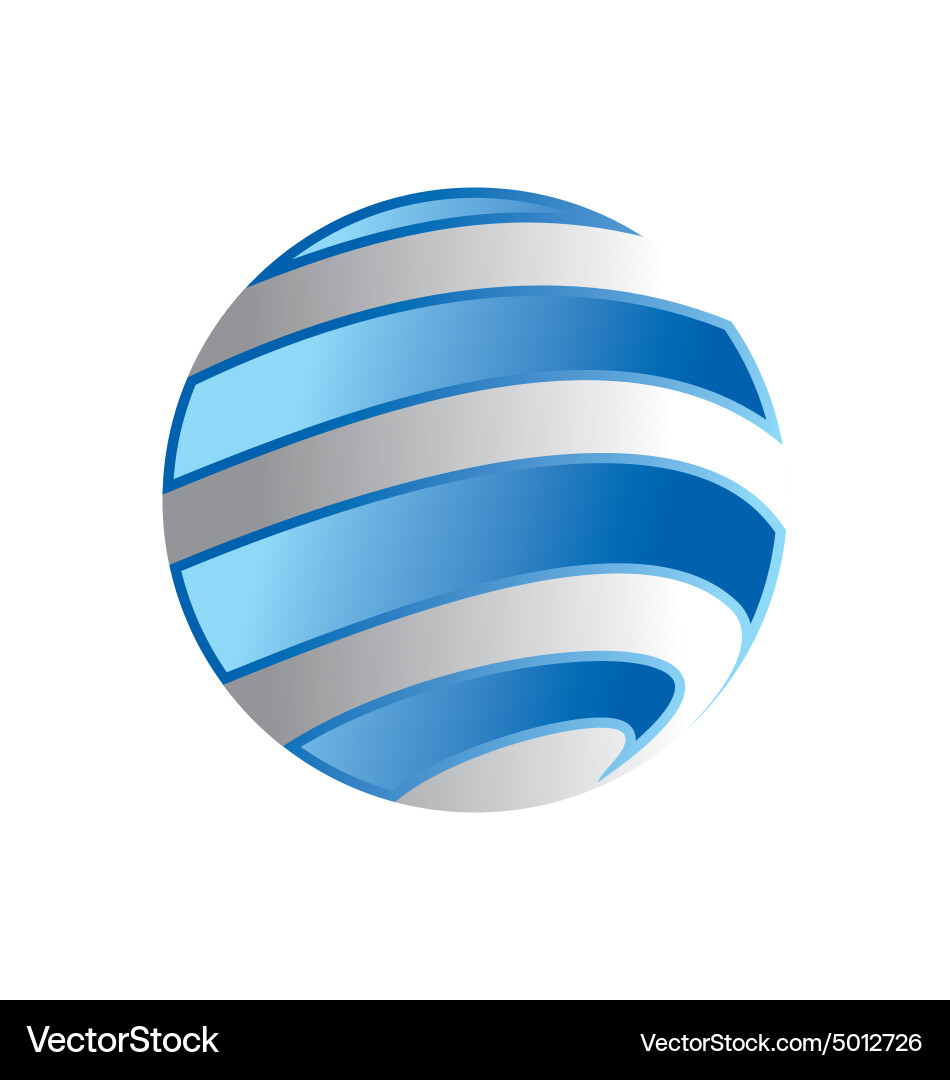 Globe planet Erdlogo Lizenzfreies Vektorbild