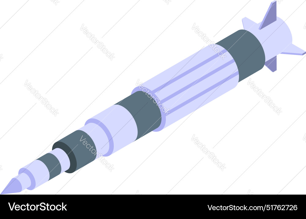 Intercontinental ballistic missile traveling Vector Image