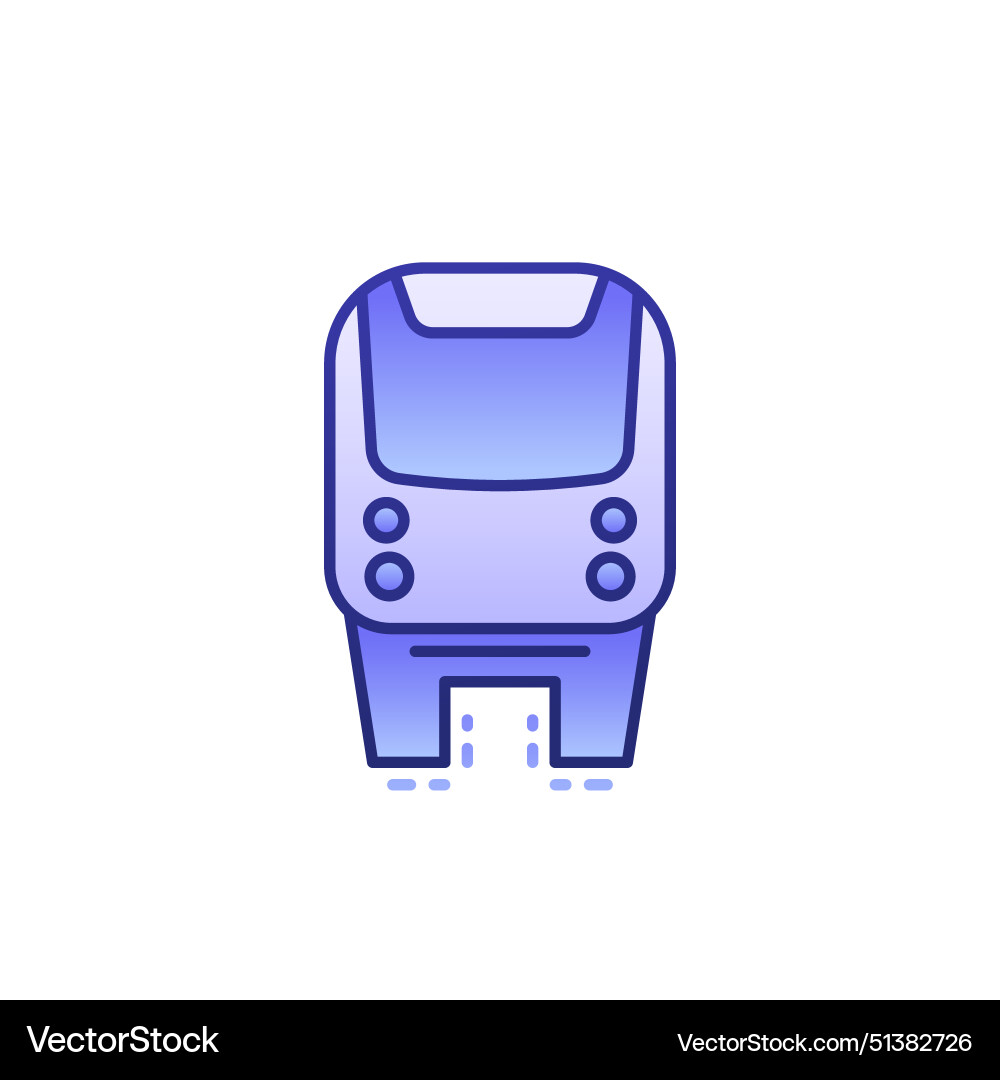 Monorail icon on white with outline Royalty Free Vector
