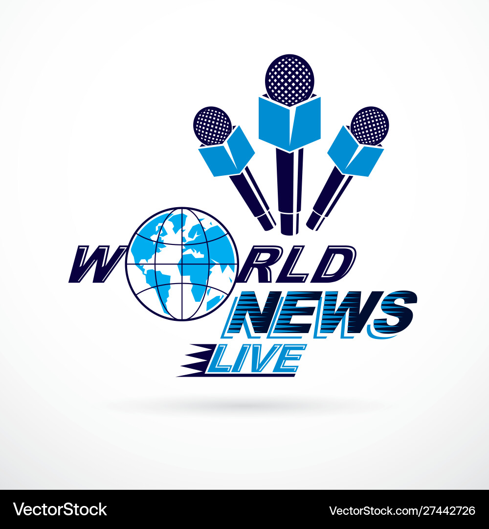 News and facts reporting logo composed using Vector Image