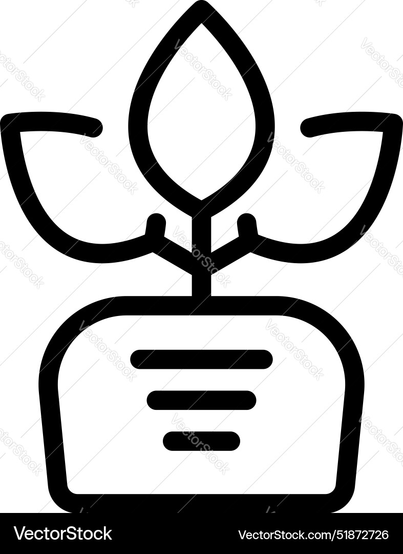 Plant growing from smart farm device icon Vector Image