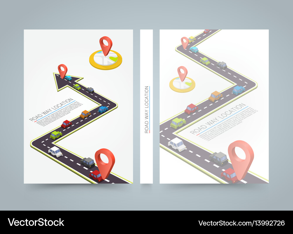 Road Banner A4 Template Royalty Free Vector Image