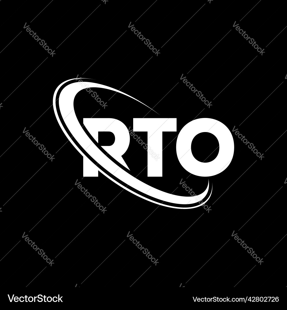 Rto logo letter design Royalty Free Vector Image