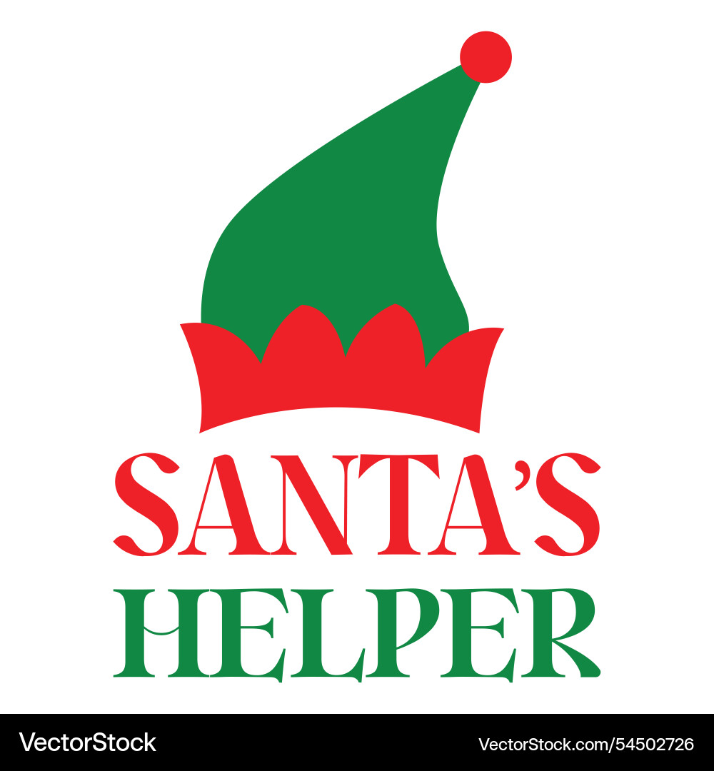 Santas helper christmas cricut svg Royalty Free Vector Image