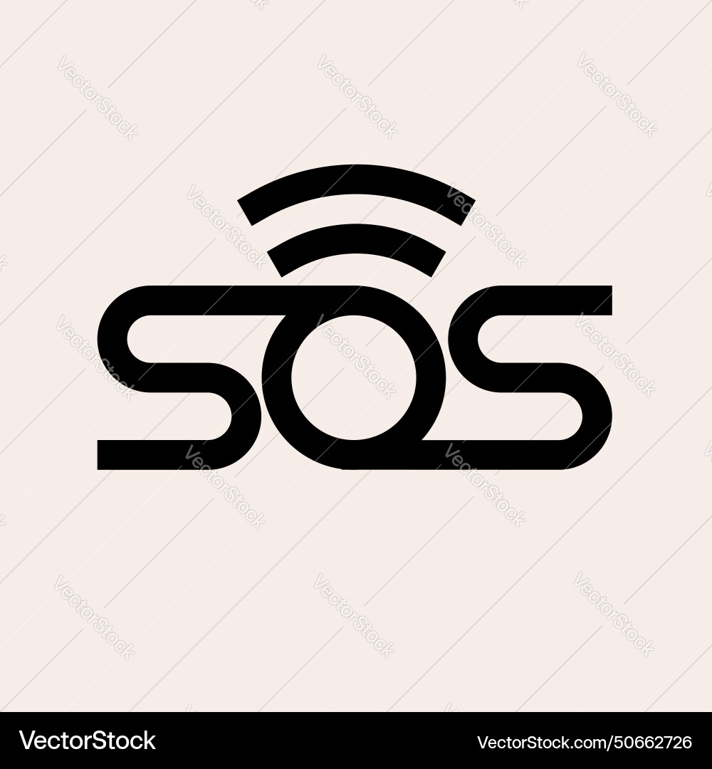 Sos letter monogram logo design Royalty Free Vector Image