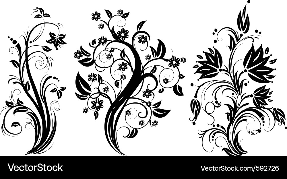 Stylized floral tree Royalty Free Vector Image