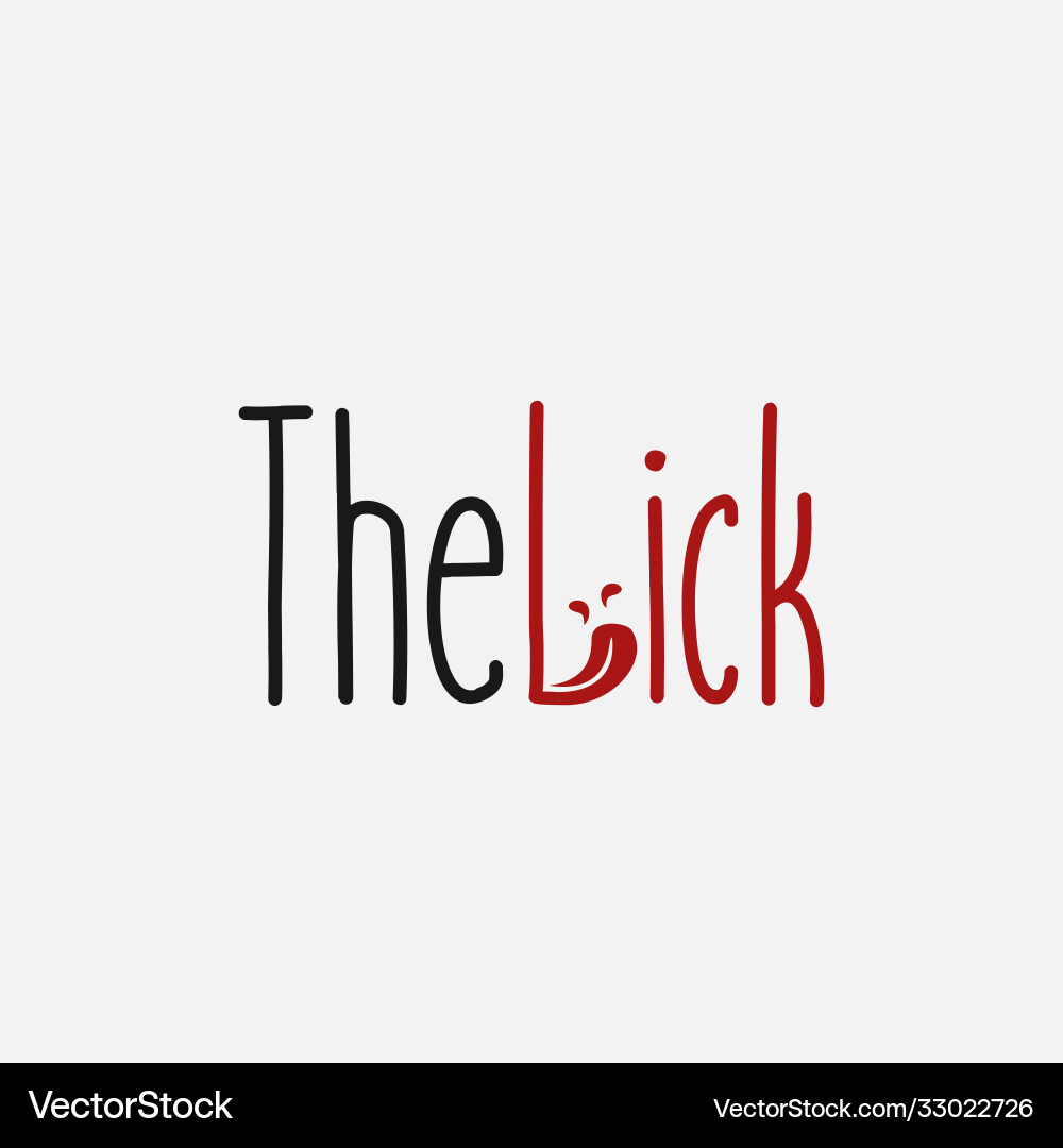 Wordmark lick tongue logo template Royalty Free Vector Image