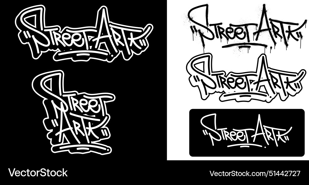 Streetart graffiti tags Royalty Free Vector Image