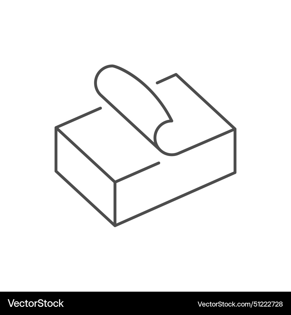 Butter piece line outline icon Royalty Free Vector Image