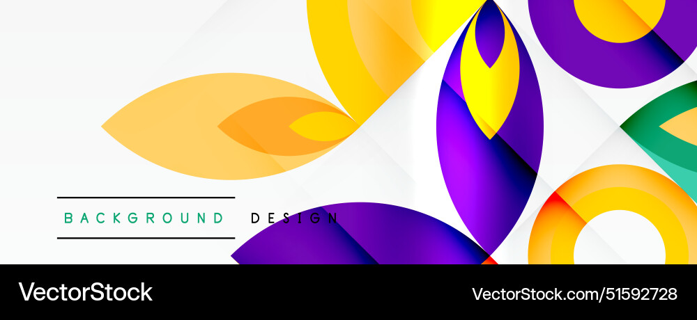 Circles and petals geometric beautiful abstract Vector Image