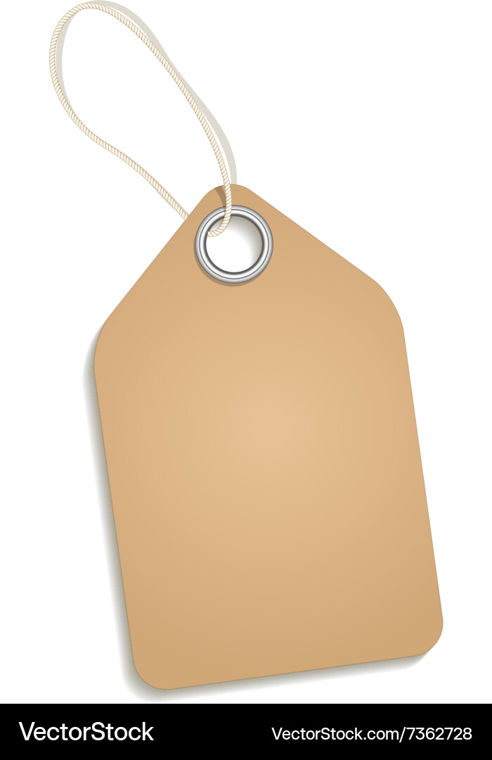 Empty cardboard tag Royalty Free Vector Image - VectorStock