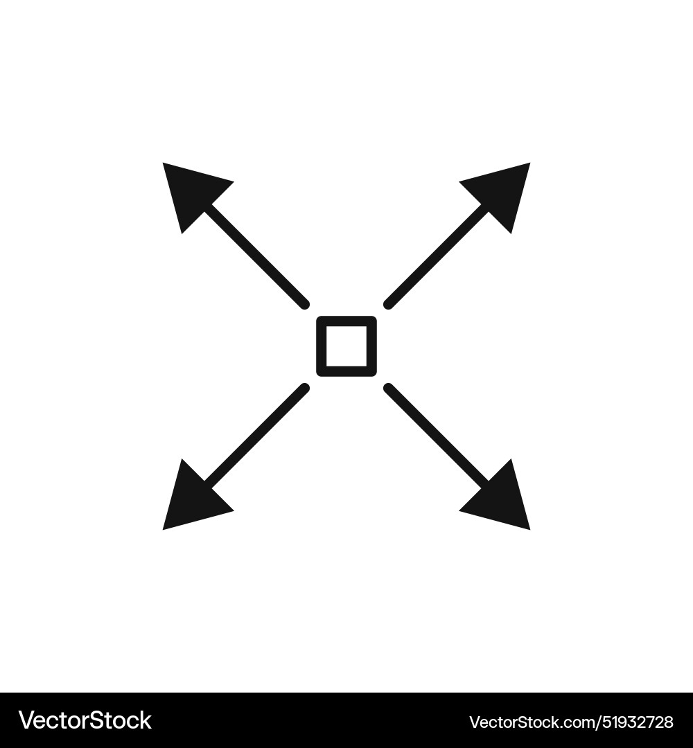 Expand arrows icon ideal for zoom features Vector Image