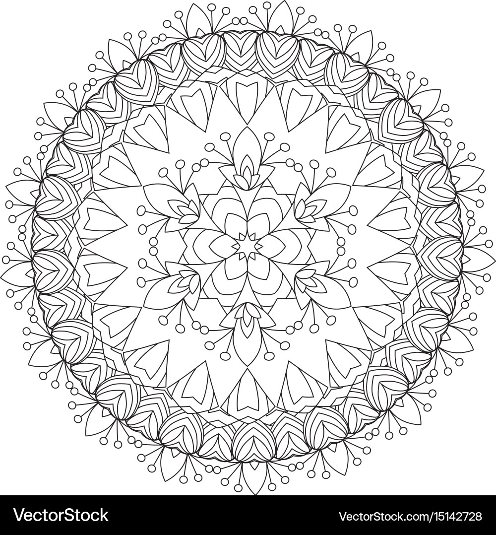 Flower mandala Royalty Free Vector Image - VectorStock
