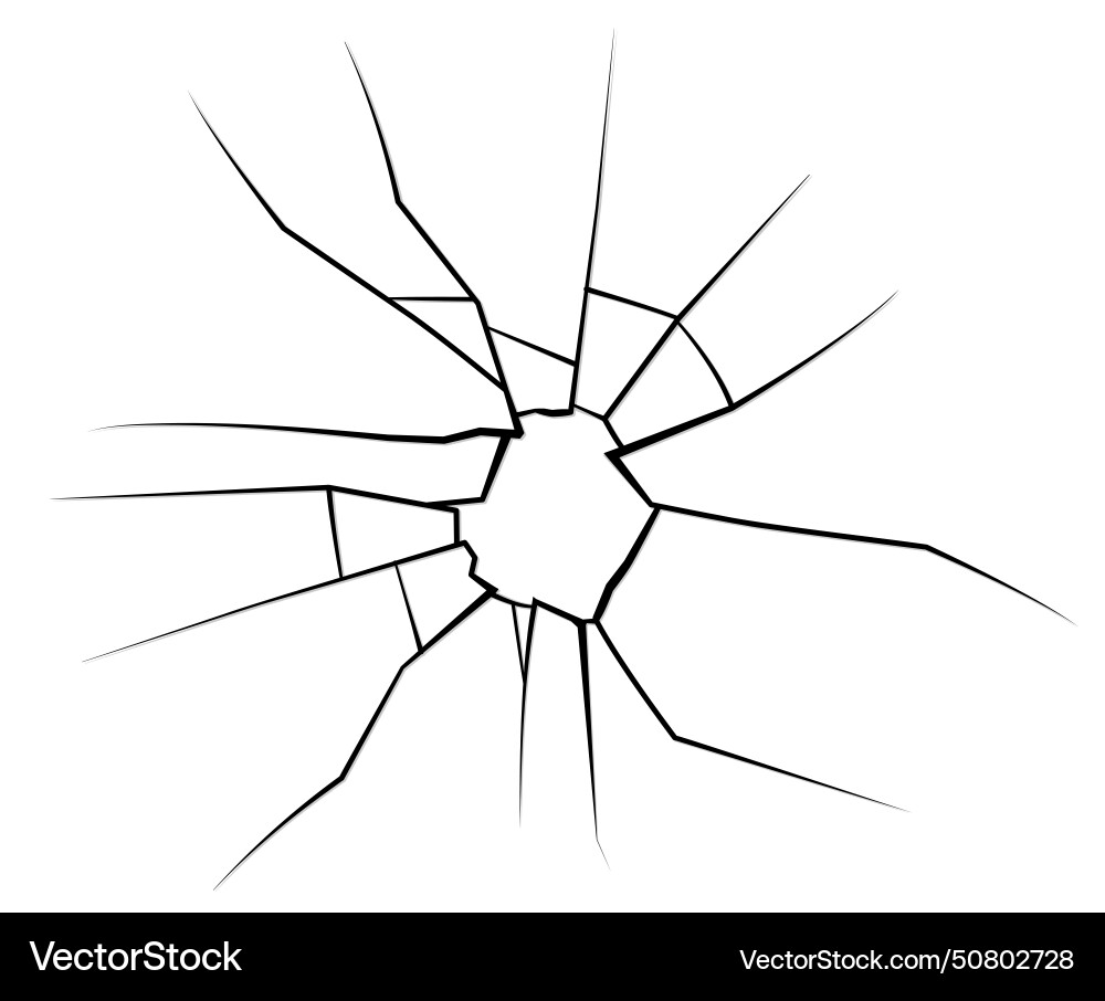 Glass or screen broken design Royalty Free Vector Image