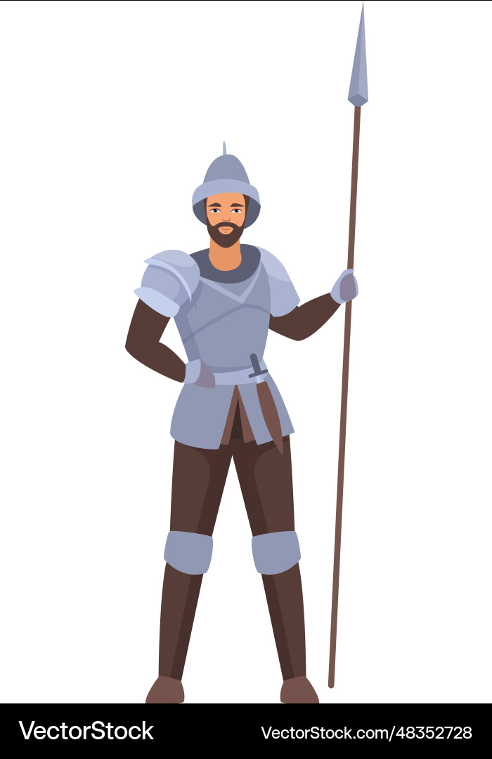 Medieval Warrior Soldier Royalty Free Vector Image