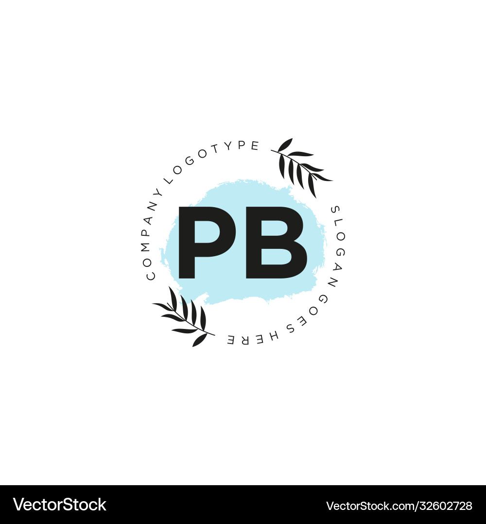Pb letter logo icon design template elements Vector Image