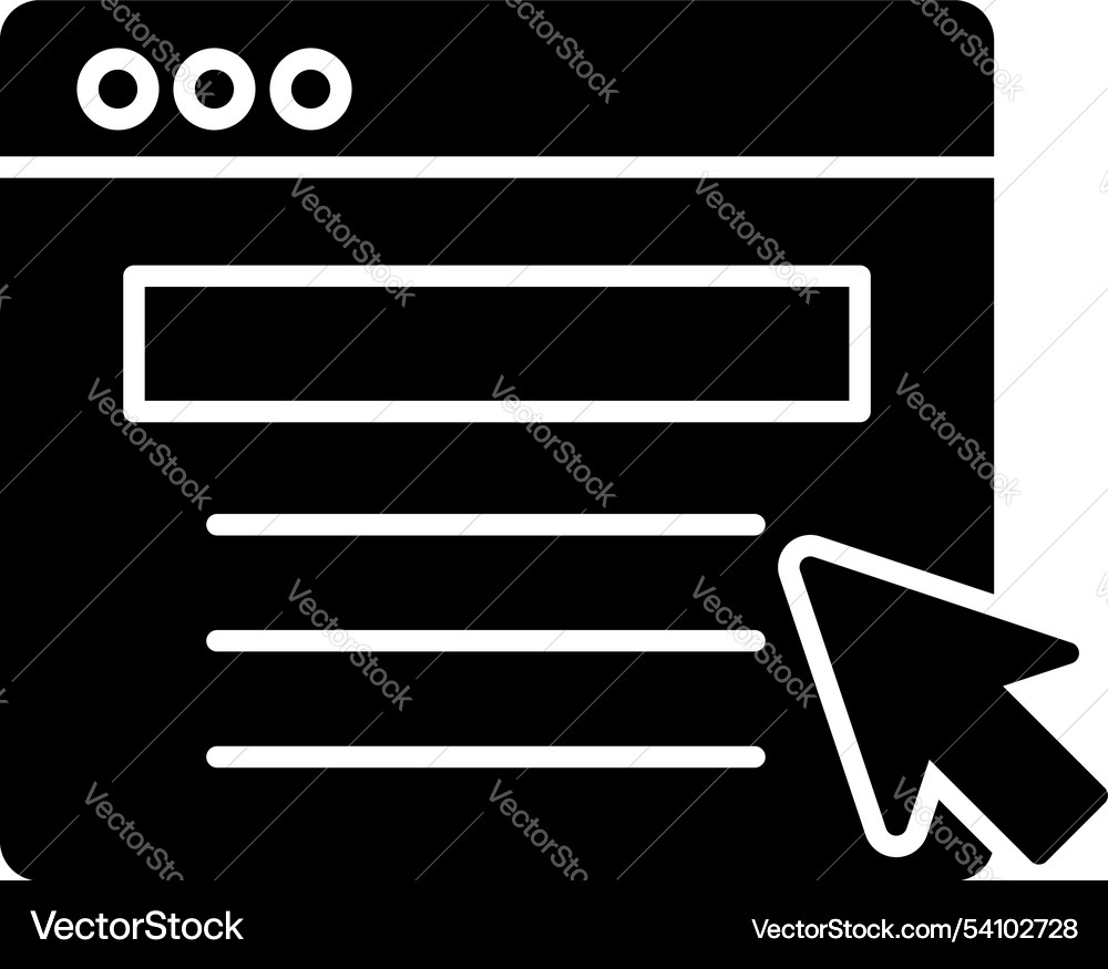 Web portal glyph icon design Royalty Free Vector Image