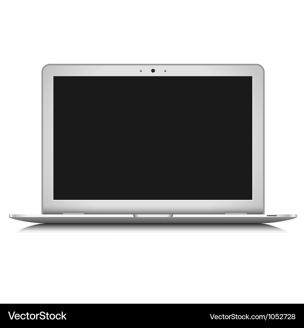 White laptop Royalty Free Vector Image - VectorStock