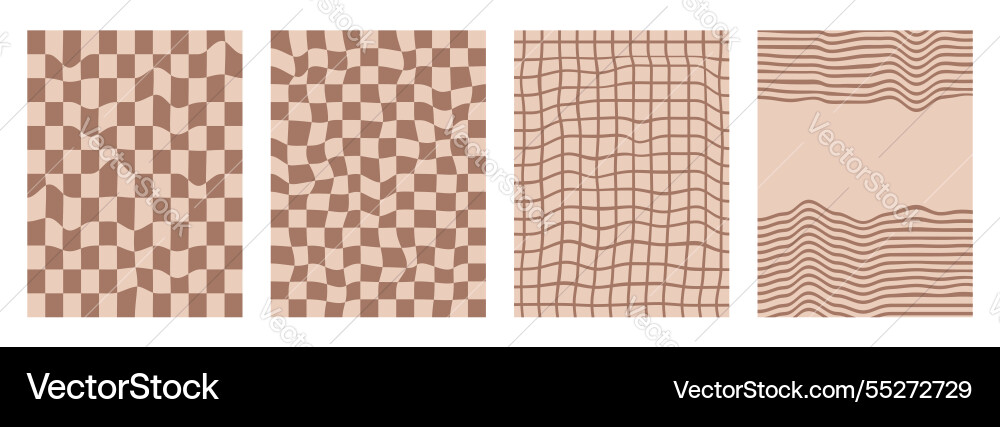 Checkerboard background set psychedelic checker Vector Image