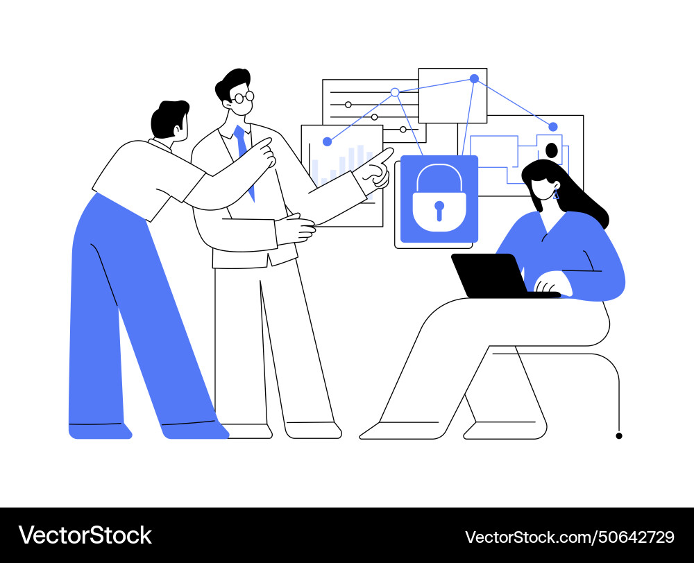 Chief security officer isolated cartoon Royalty Free Vector