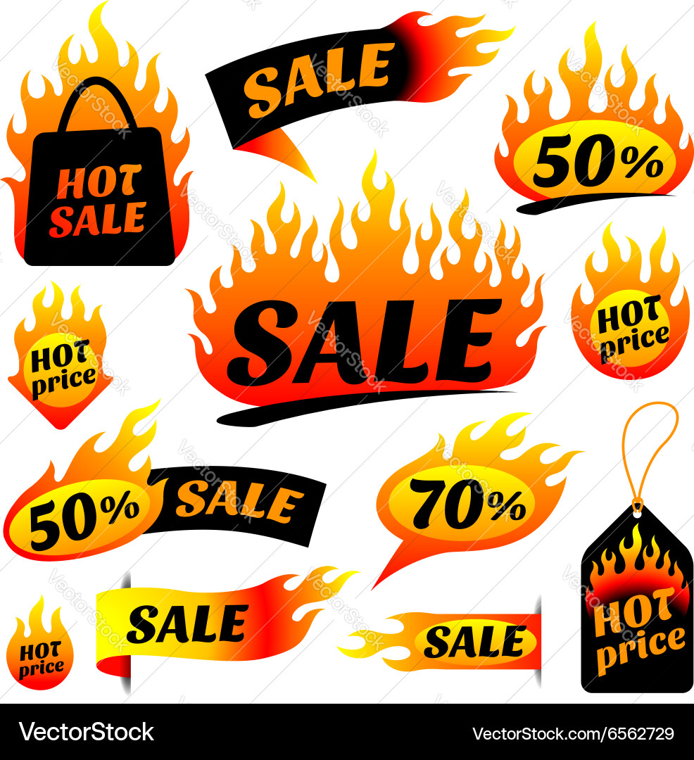 Fire sale Royalty Free Vector Image - VectorStock