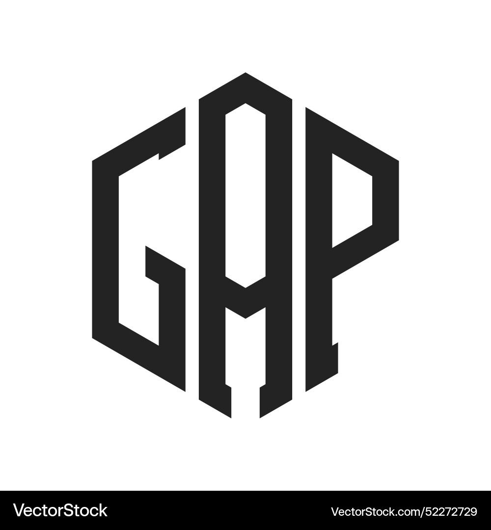 Gap logo design initial letter monogram Royalty Free Vector