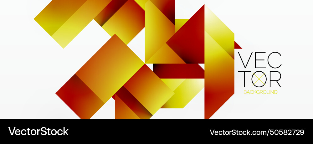 Geometric purity on white - lines squares Vector Image