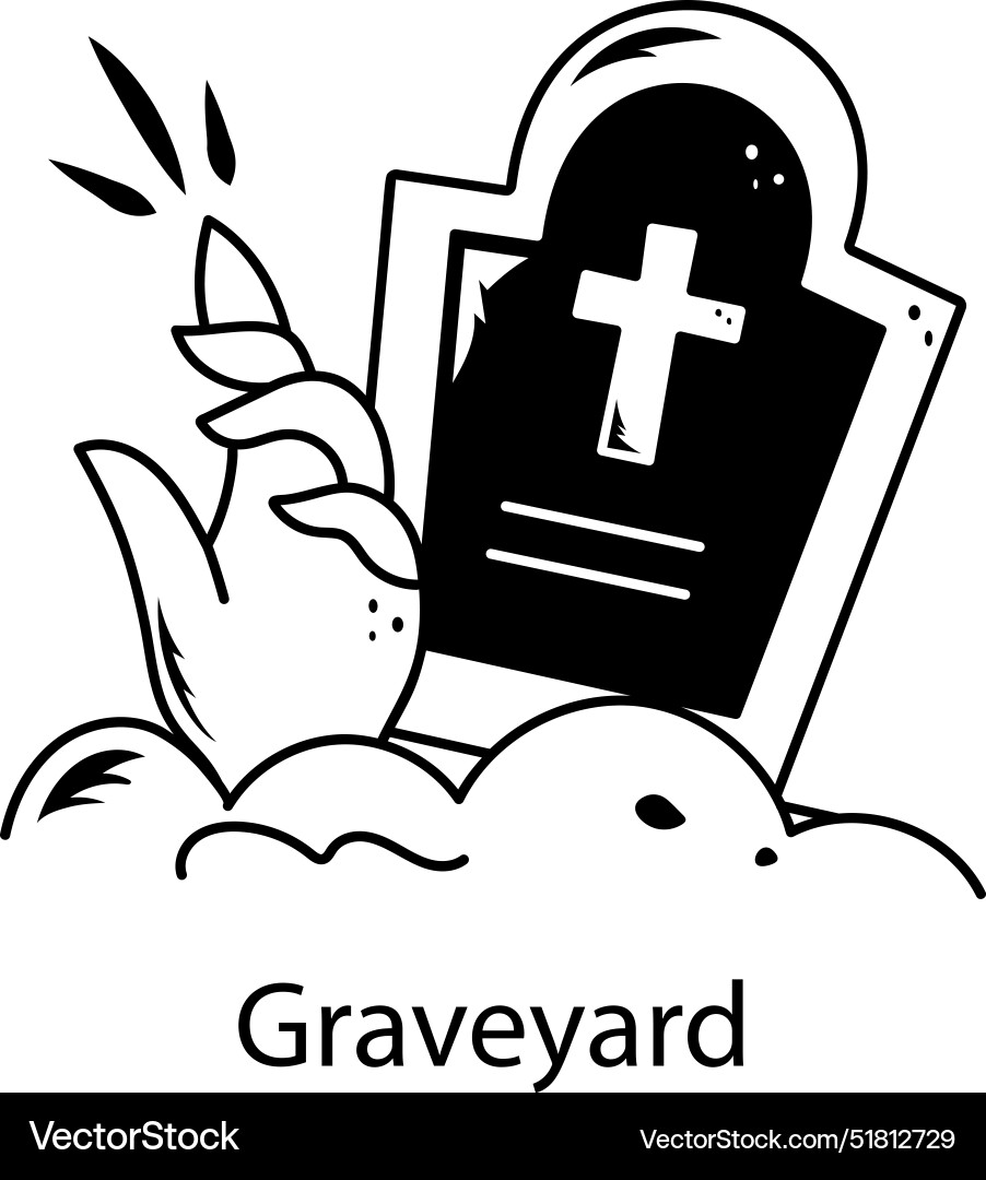 Graveyard Royalty Free Vector Image - VectorStock