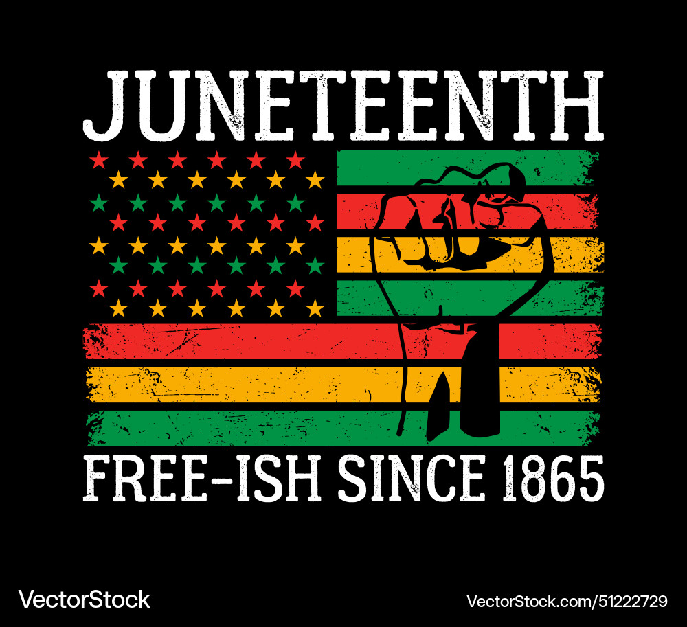 Juneteenth free ish since 1865 t shirt design Vector Image