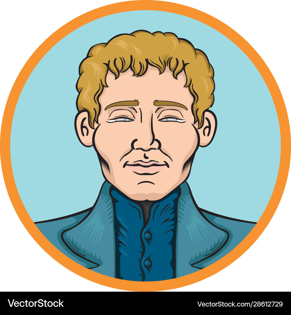 Louis braille inventor system Royalty Free Vector Image