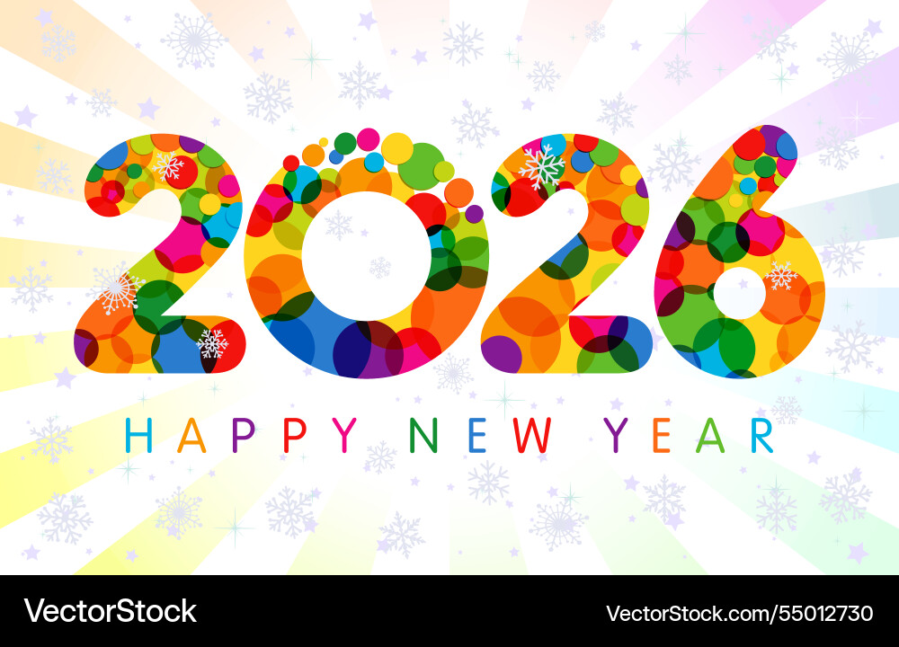 2026 festive confetti – Royalty-Free Vector | VectorStock