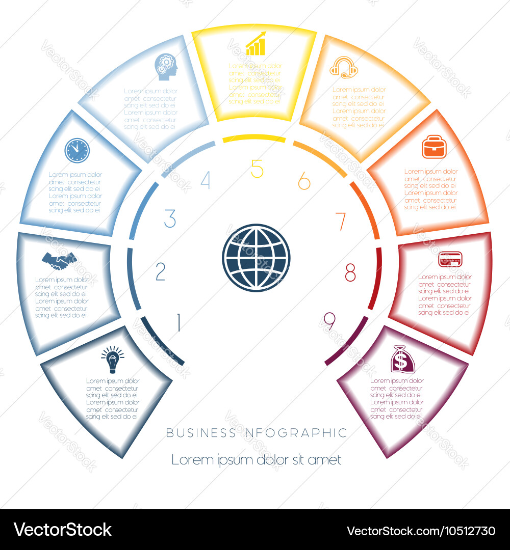9 position Royalty Free Vector Image - VectorStock
